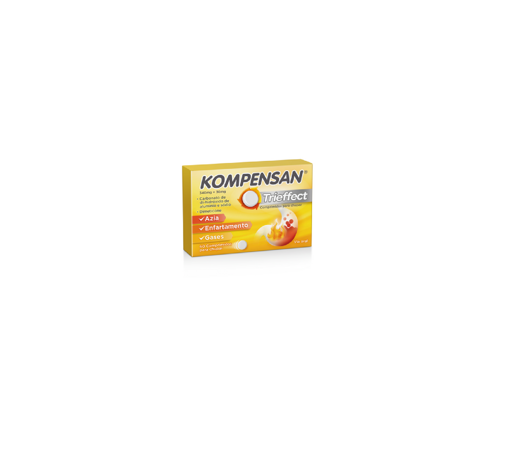 Kompensan-S 340 mg x 60 comprimidos mastigáveis – Farmácia em Casa