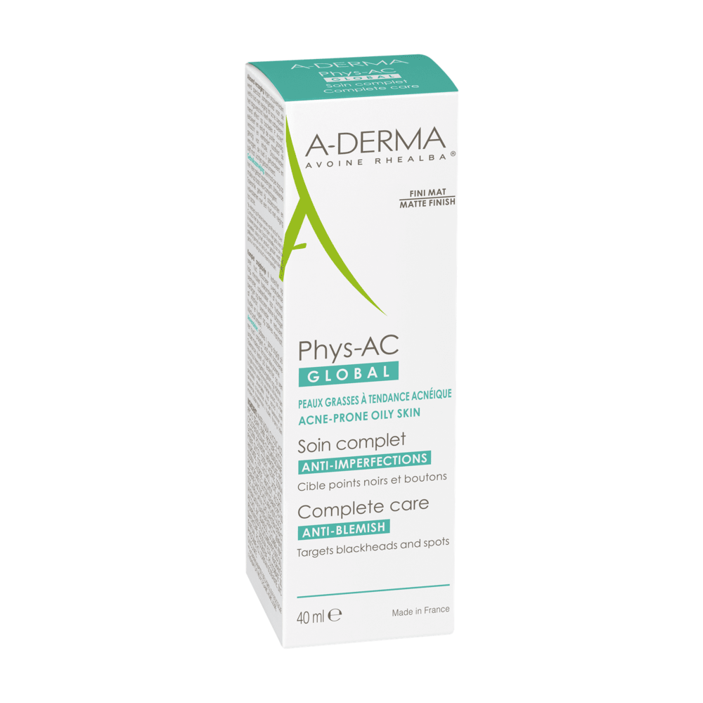 A-Derma PhysAC Global Cuidado Rosto Anti-imperfeições 40ml – Farmácia ...