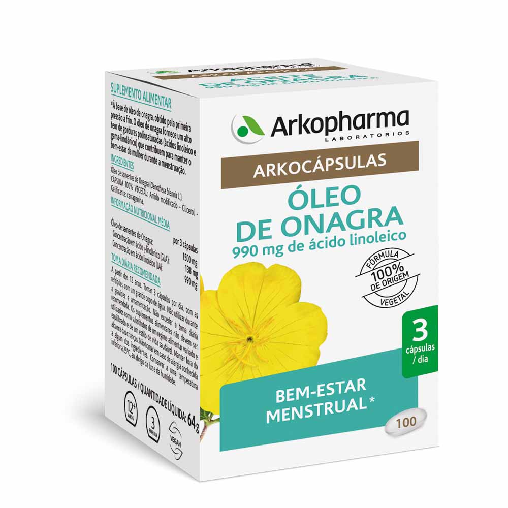 Arkocápsulas Óleo de Onagra 100 cáps – Farmácia em Casa