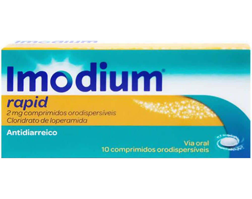 IMODIUM RÁPIDO. 2 MG X 10 COMP ORODISP LOPERAMIDA – Farmácia em Casa