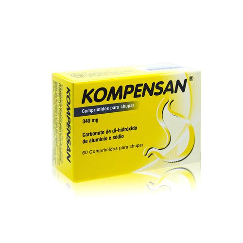 Kompensan 340 mg x 60 comprimidos mastigáveis – Farmácia em Casa