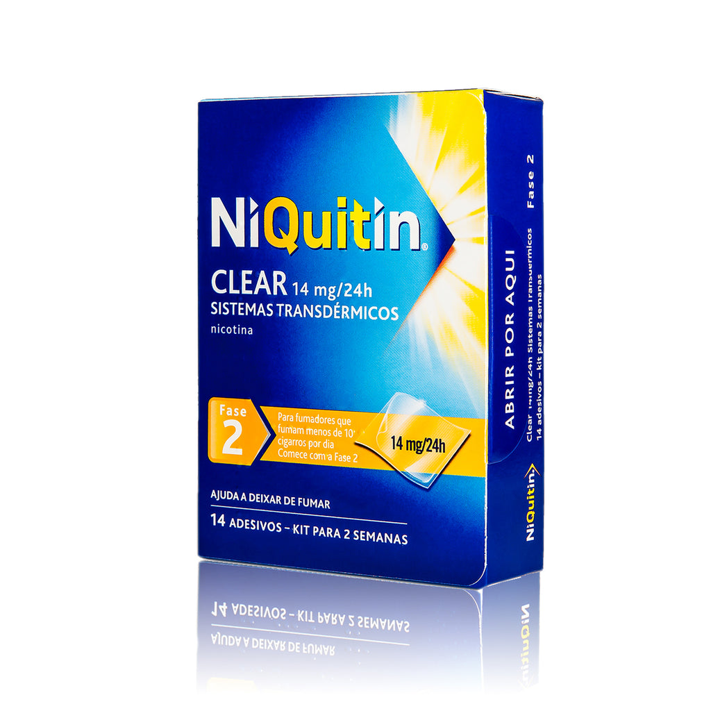 NIQUITIN CLARO. 14 MG/24 HX 14 SIST TRANSDER NICOTINA – Farmácia em Casa