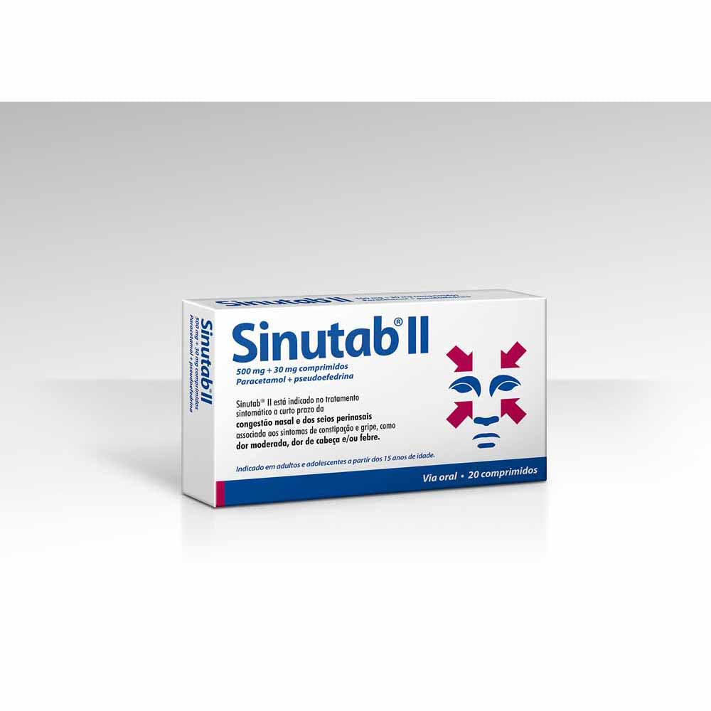 Sinutab II 20 comprimidos – Farmácia em Casa