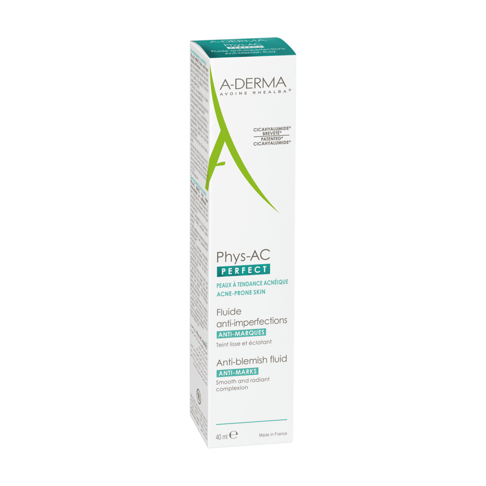 A-Derma PhysAC Perfect Fluido rosto Anti-imperfeições 40ml – Farmácia ...
